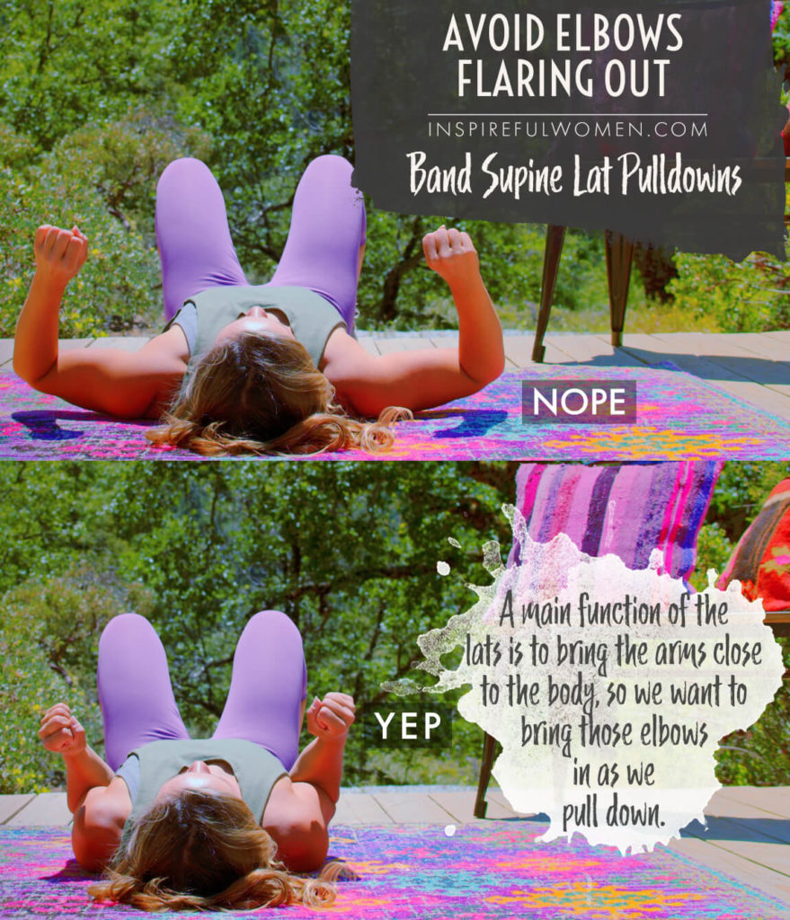 Supine Band Lat Pull Down - Inspireful Women