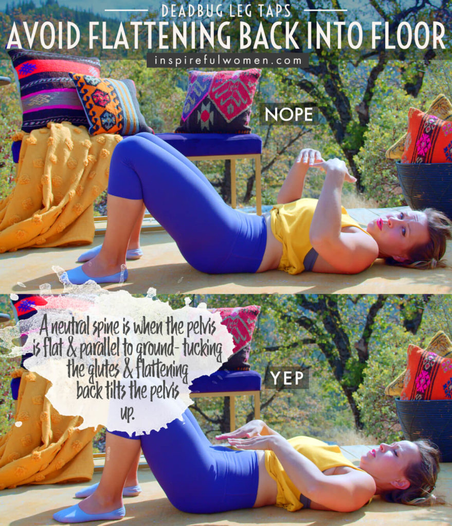 Deadbug Leg Taps - Inspireful Women