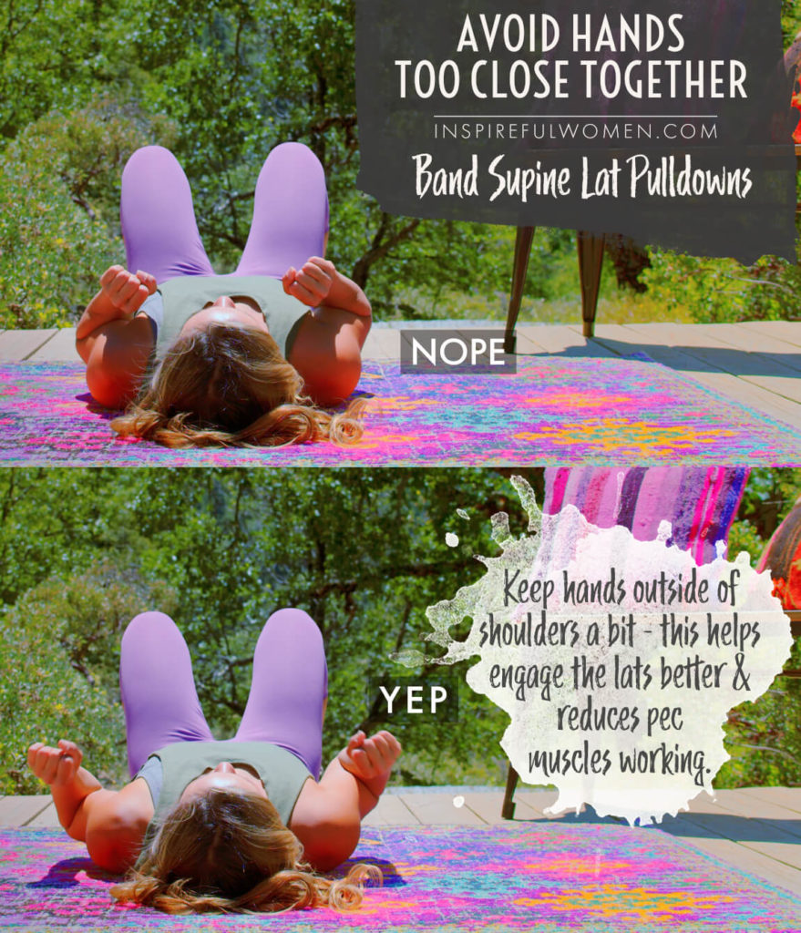 Supine Band Lat Pull Down - Inspireful Women