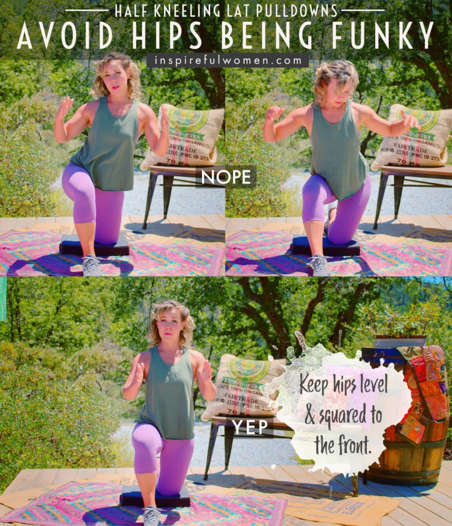 Half Kneeling Lat Pull Down - Inspireful Women