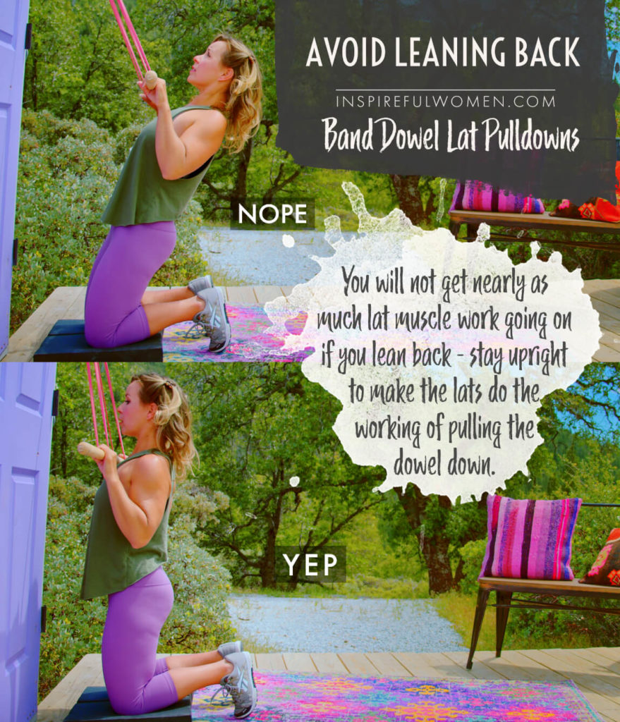 Standing Lat Pulldown – Band and Dowel - Inspireful Women