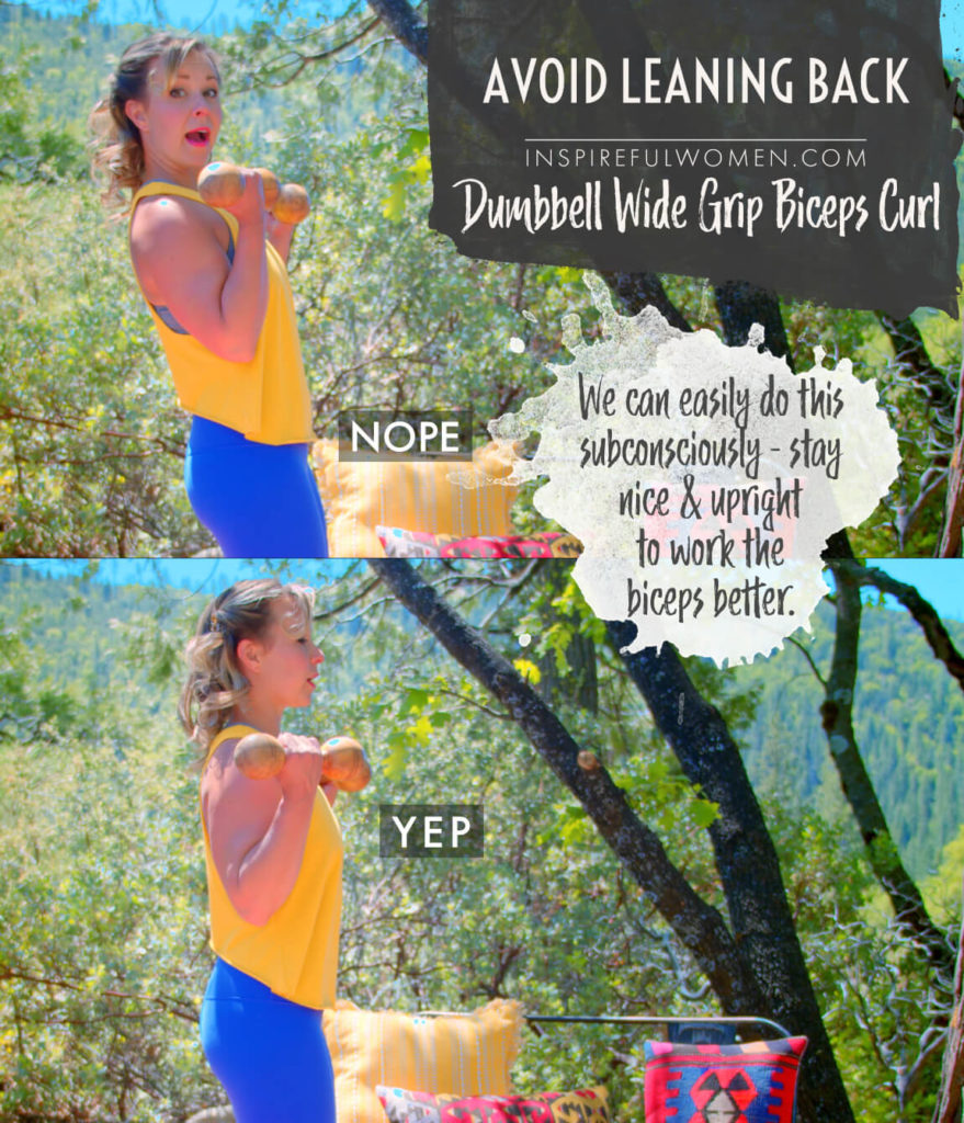 Dumbbell Wide Grip Bicep Curl - Inspireful Women