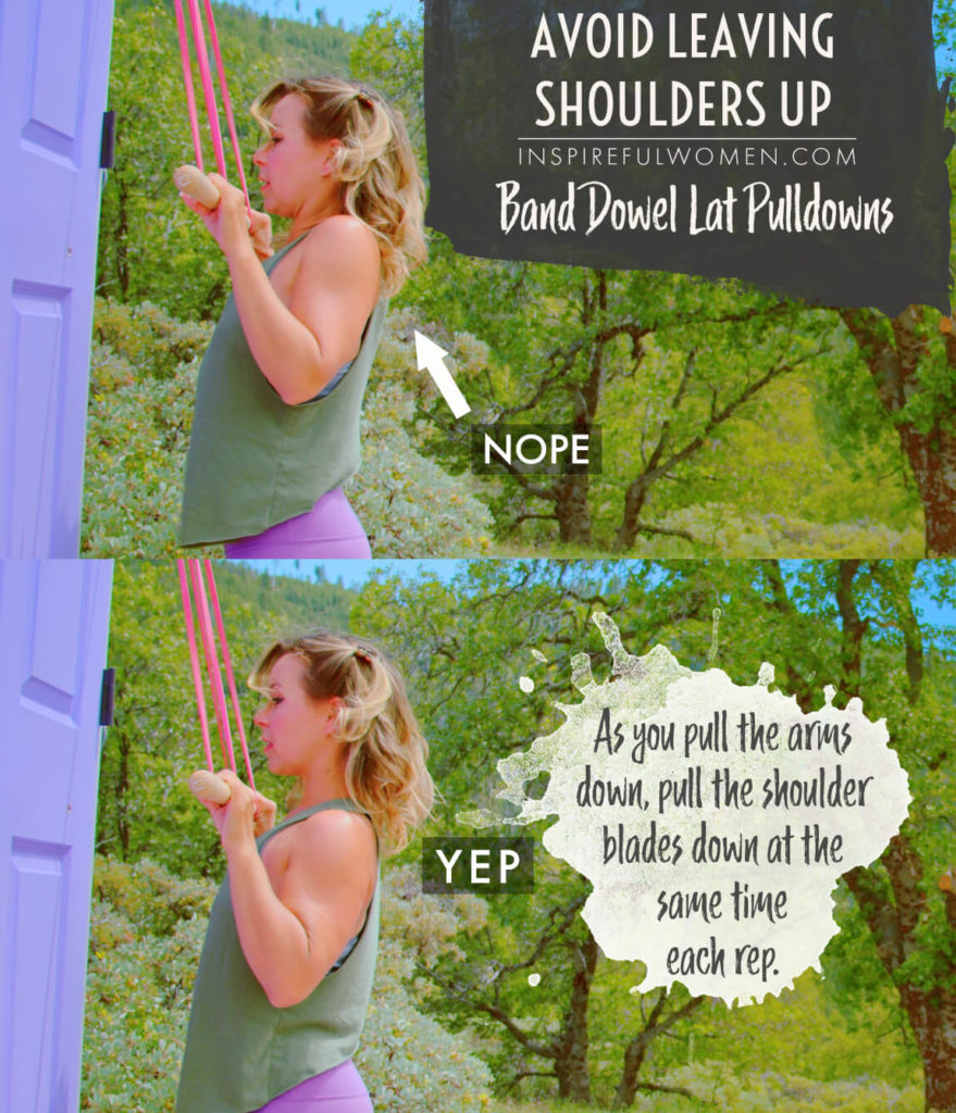 Standing Lat Pulldown – Band and Dowel - Inspireful Women