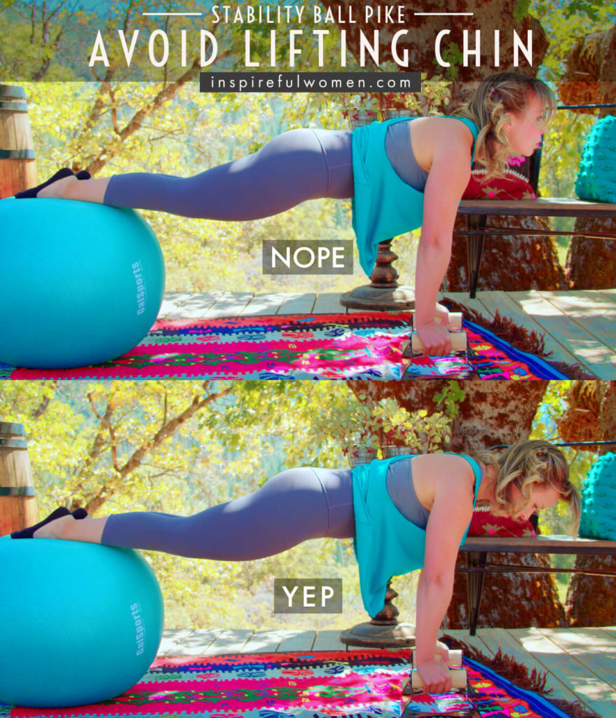 Stability Ball Plank Pike - Inspireful Women