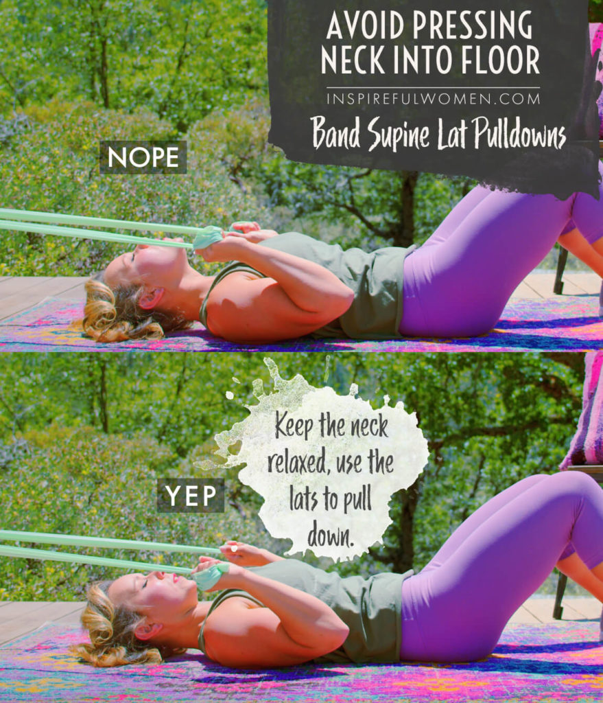 Supine Band Lat Pull Down - Inspireful Women