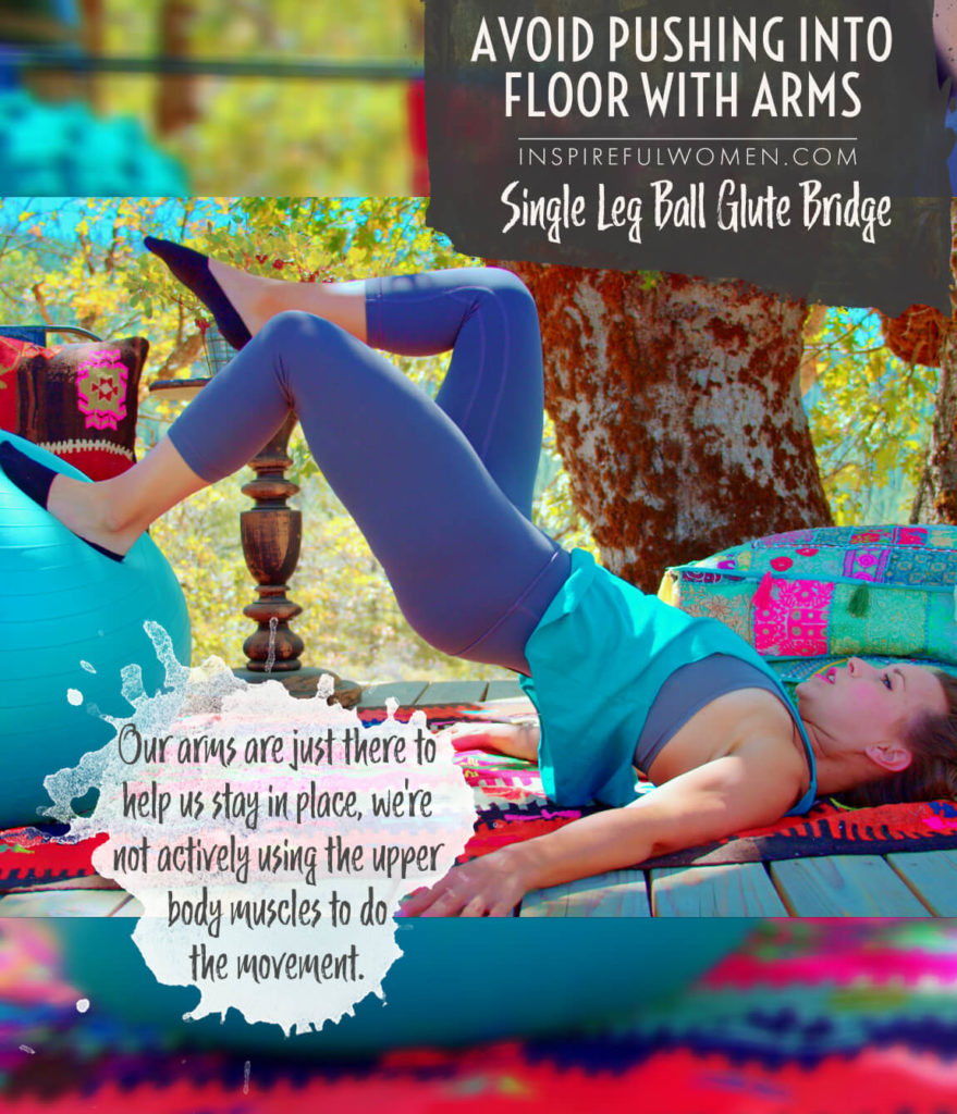 Single Leg Yoga Ball Glute Bridge - Inspireful Women