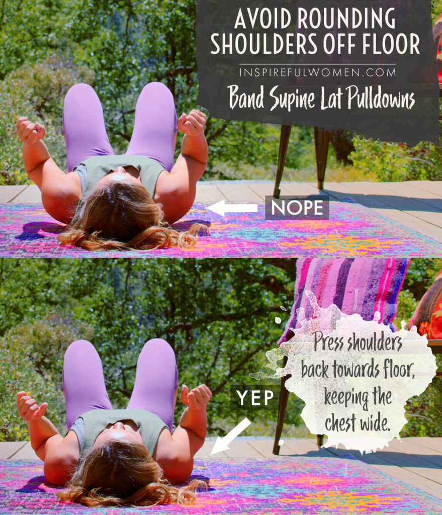 Supine Band Lat Pull Down - Inspireful Women