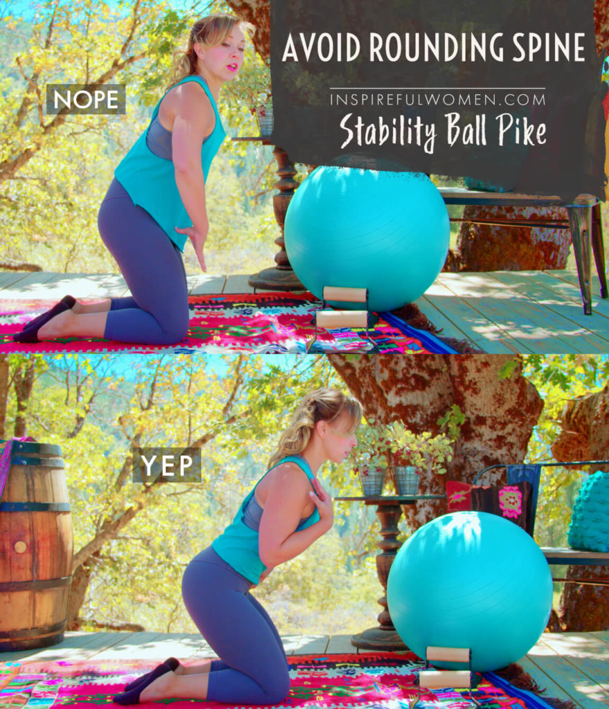 Stability Ball Plank Pike - Inspireful Women