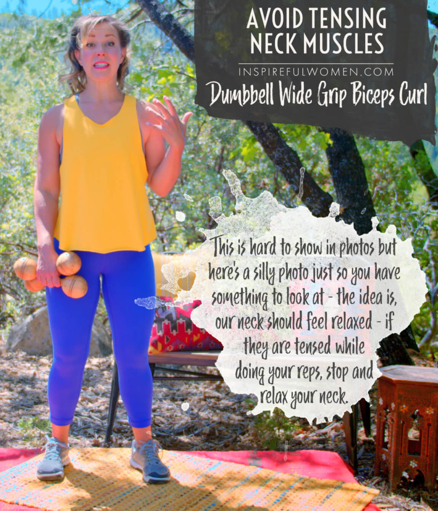 Dumbbell Wide Grip Bicep Curl - Inspireful Women