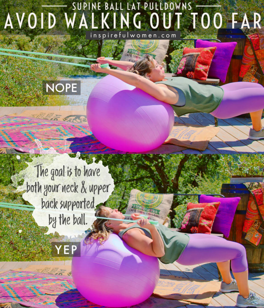 Stability Ball Supine Lat Pulldown - Inspireful Women
