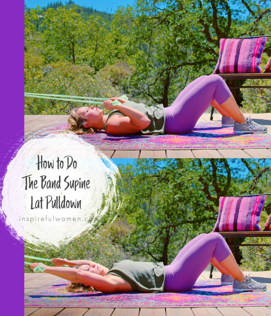 Supine Band Lat Pull Down - Inspireful Women