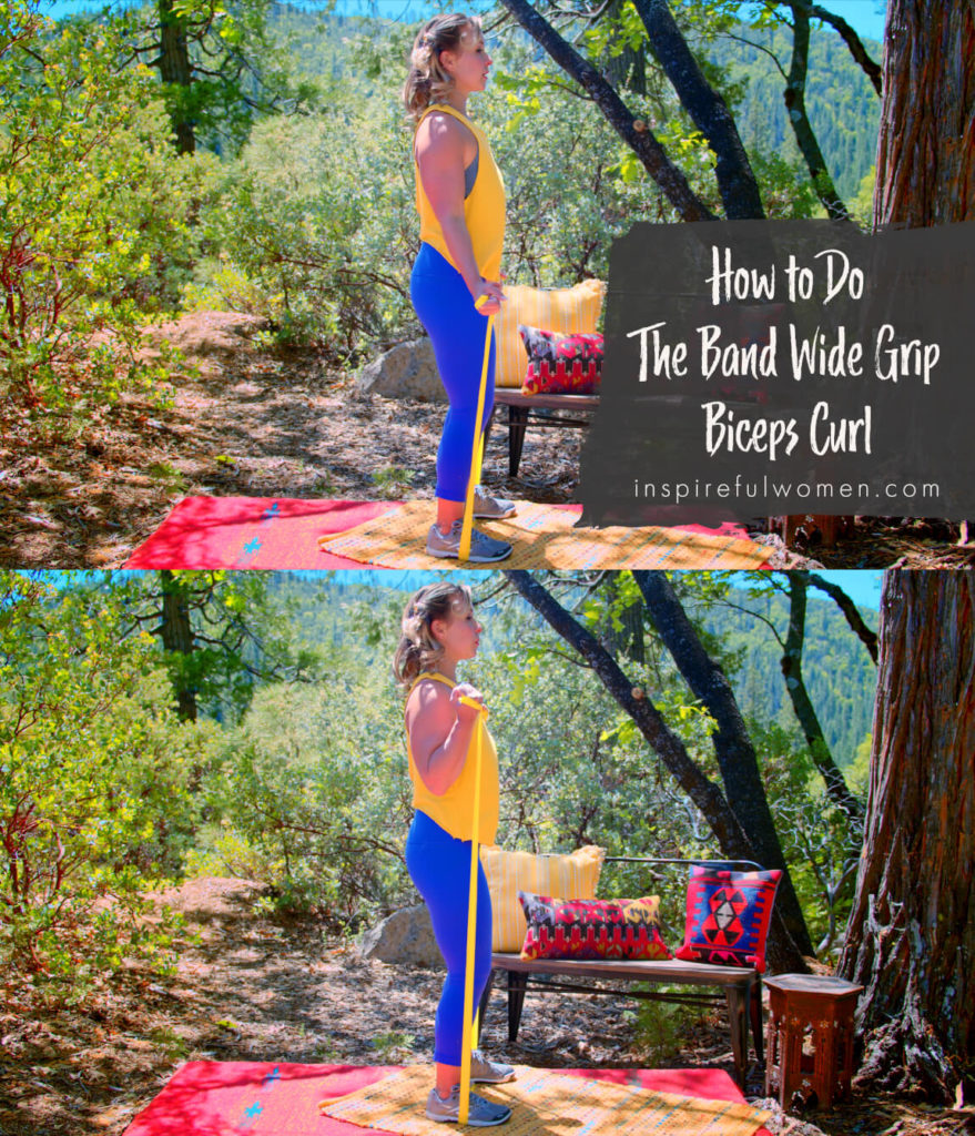Band Wide Grip Bicep Curl - Inspireful Women