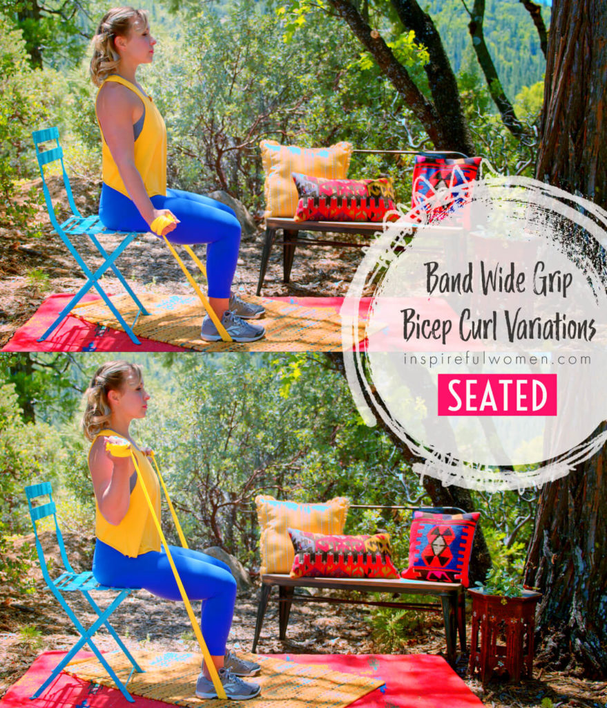 Band Wide Grip Bicep Curl - Inspireful Women