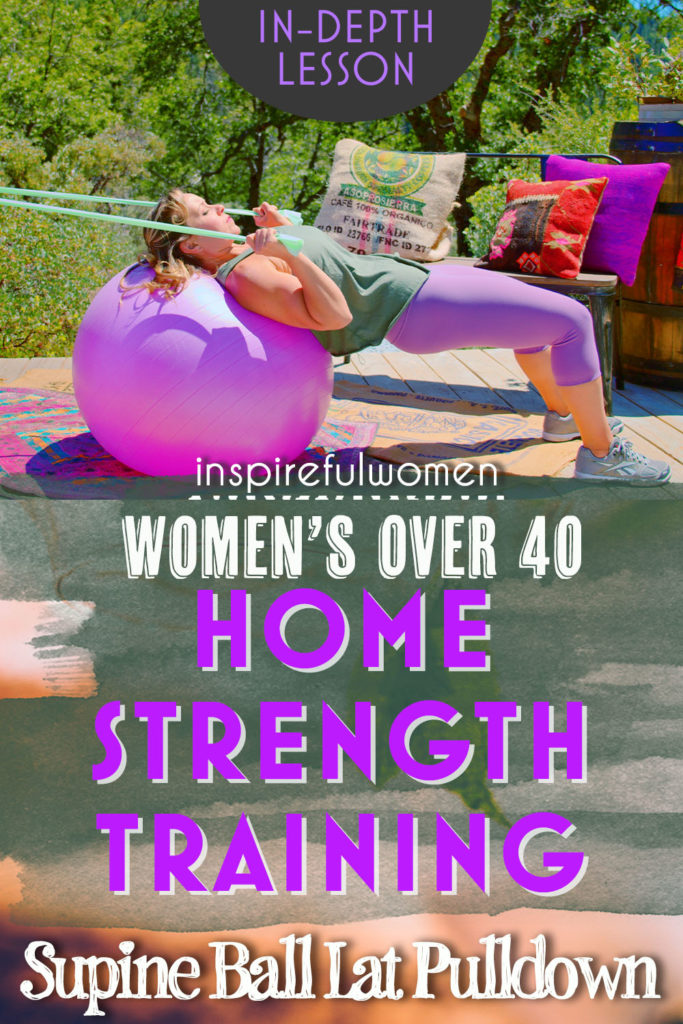 Stability Ball Supine Lat Pulldown - Inspireful Women