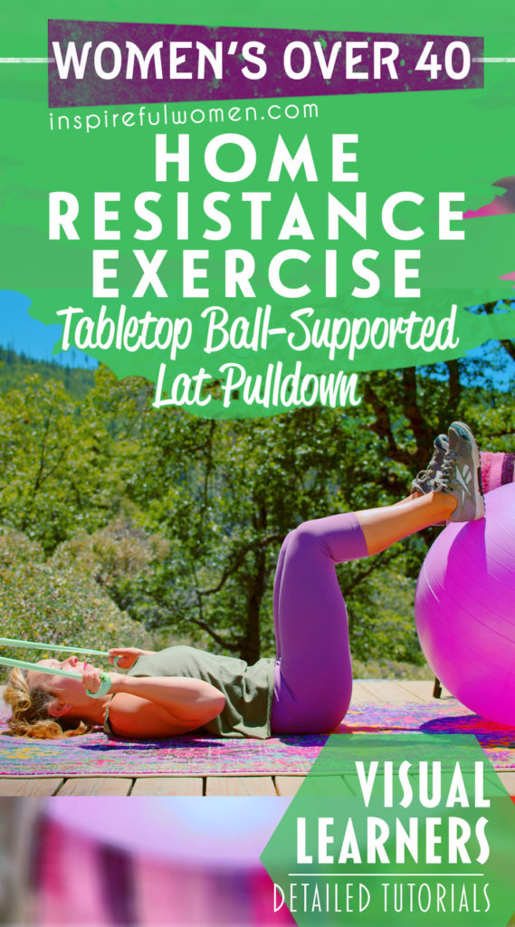 Tabletop Ball Supported Lat Pulldown - Inspireful Women