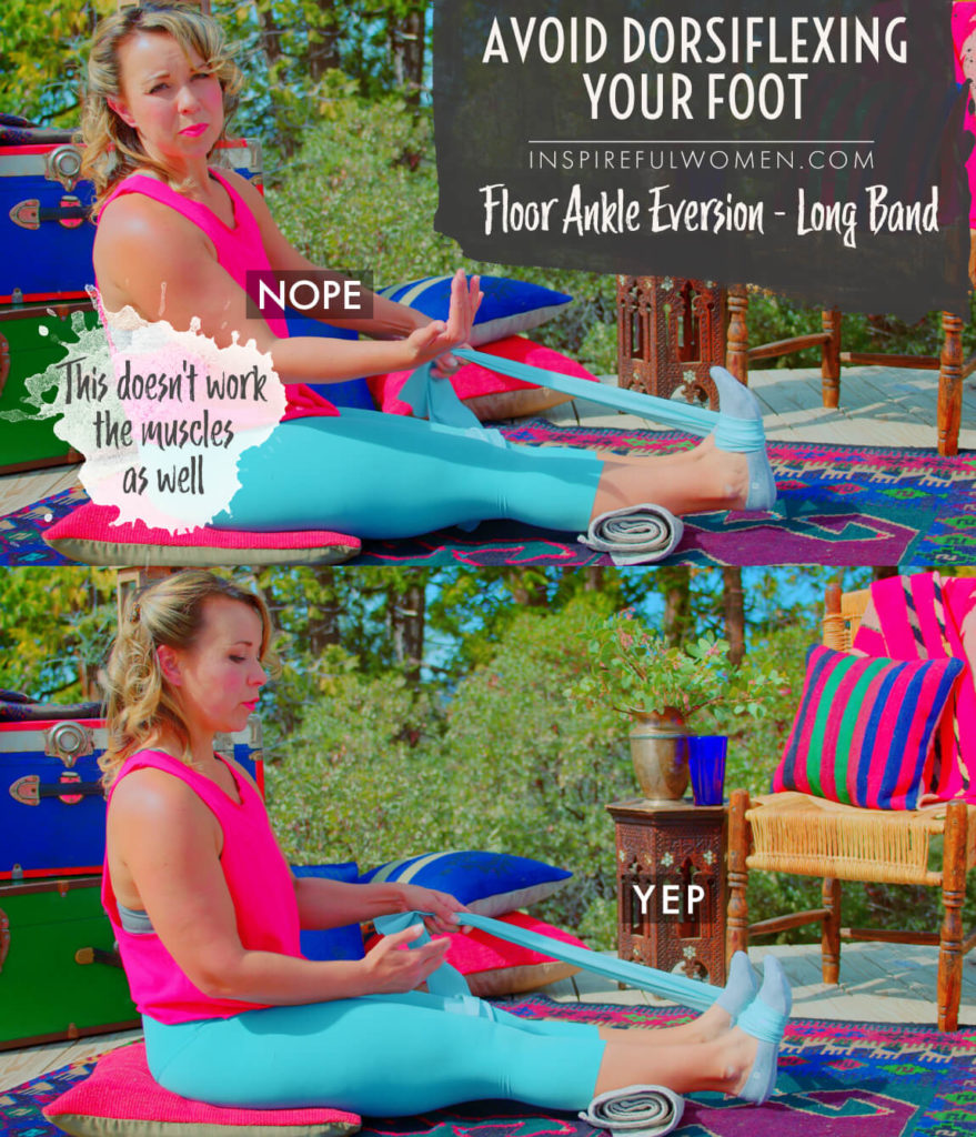 Floor Seated Ankle Eversion – Long Band - Inspireful Women