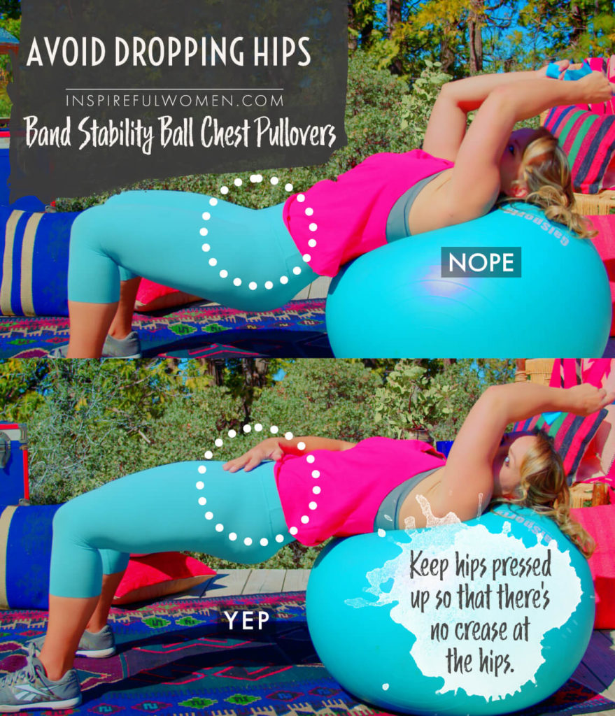 Band Chest Pullovers with Stability Ball - Inspireful Women