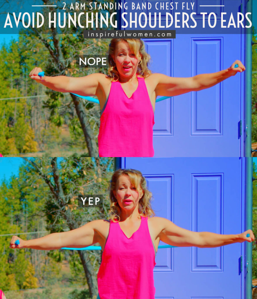 2-Arm Standing Band Chest Fly - Inspireful Women