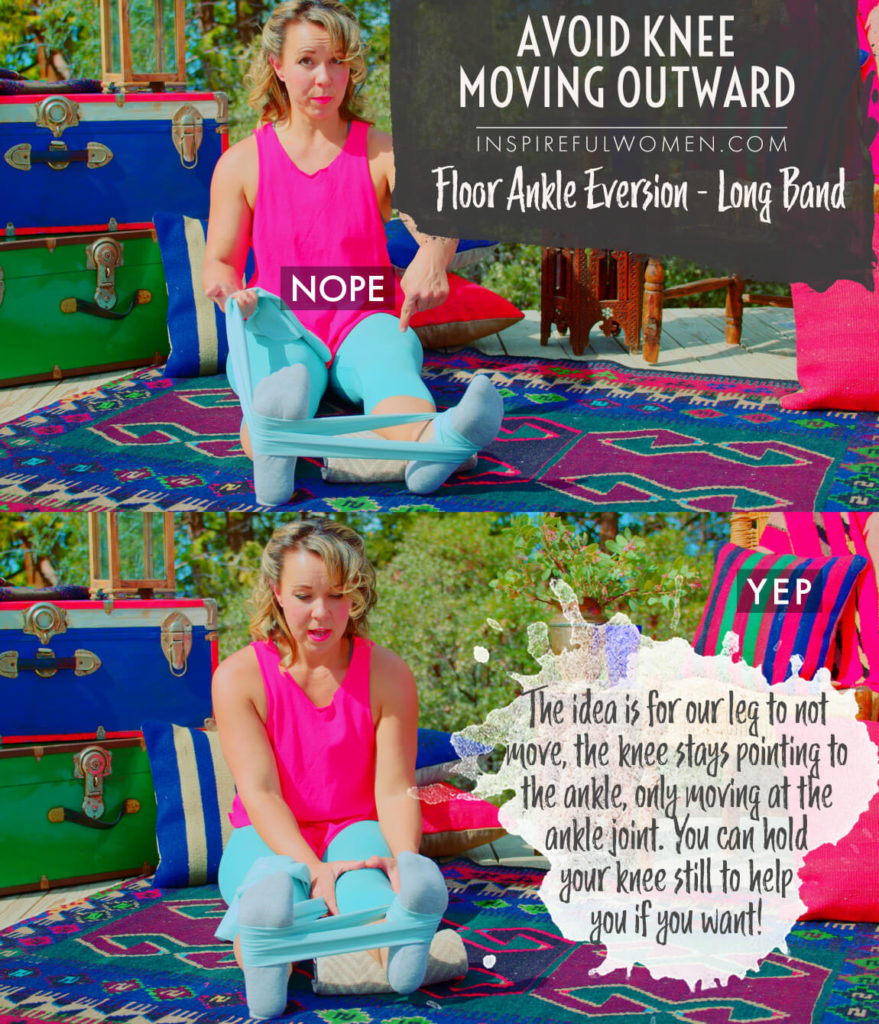 Floor Seated Ankle Eversion – Long Band - Inspireful Women