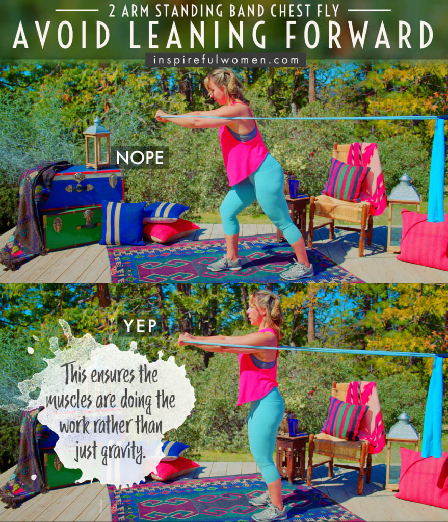 2-Arm Standing Band Chest Fly - Inspireful Women