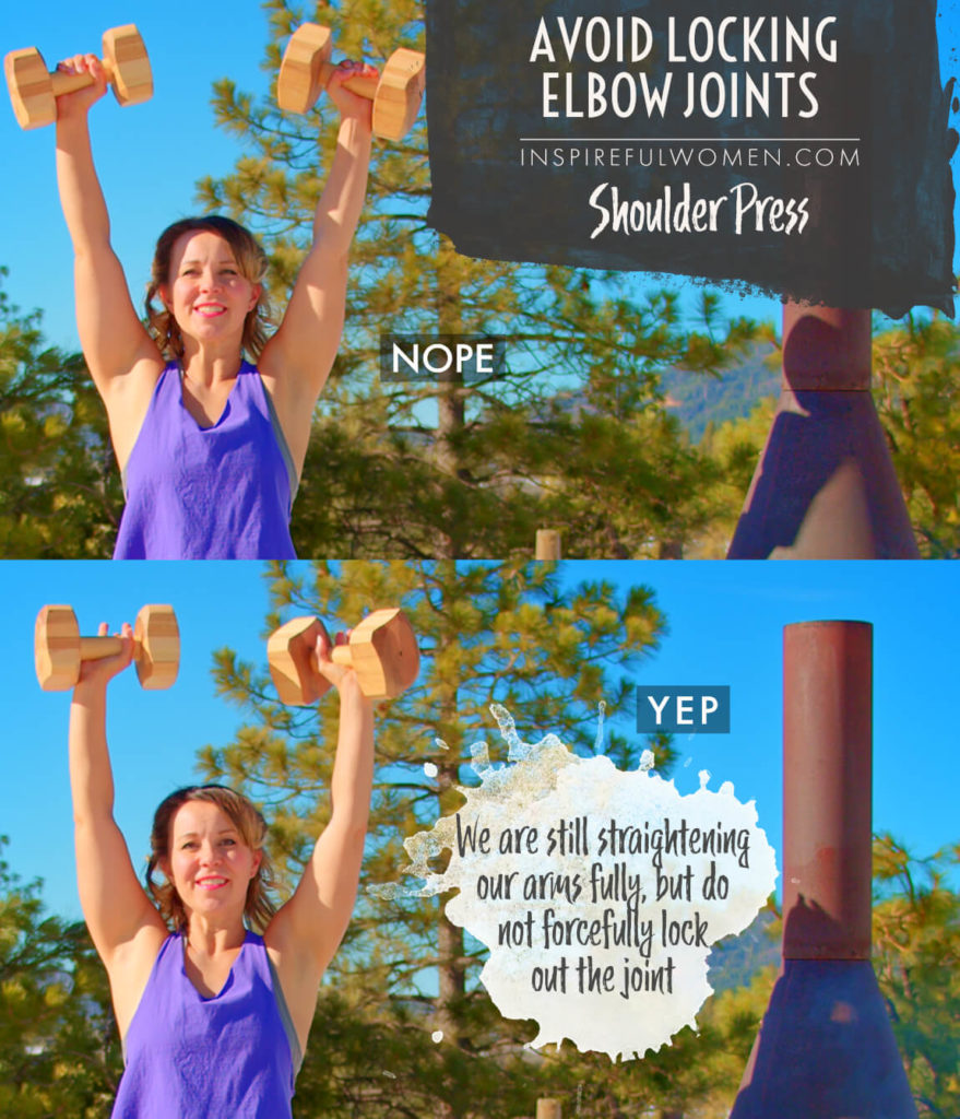 Standing Dumbbell Shoulder Press - Inspireful Women