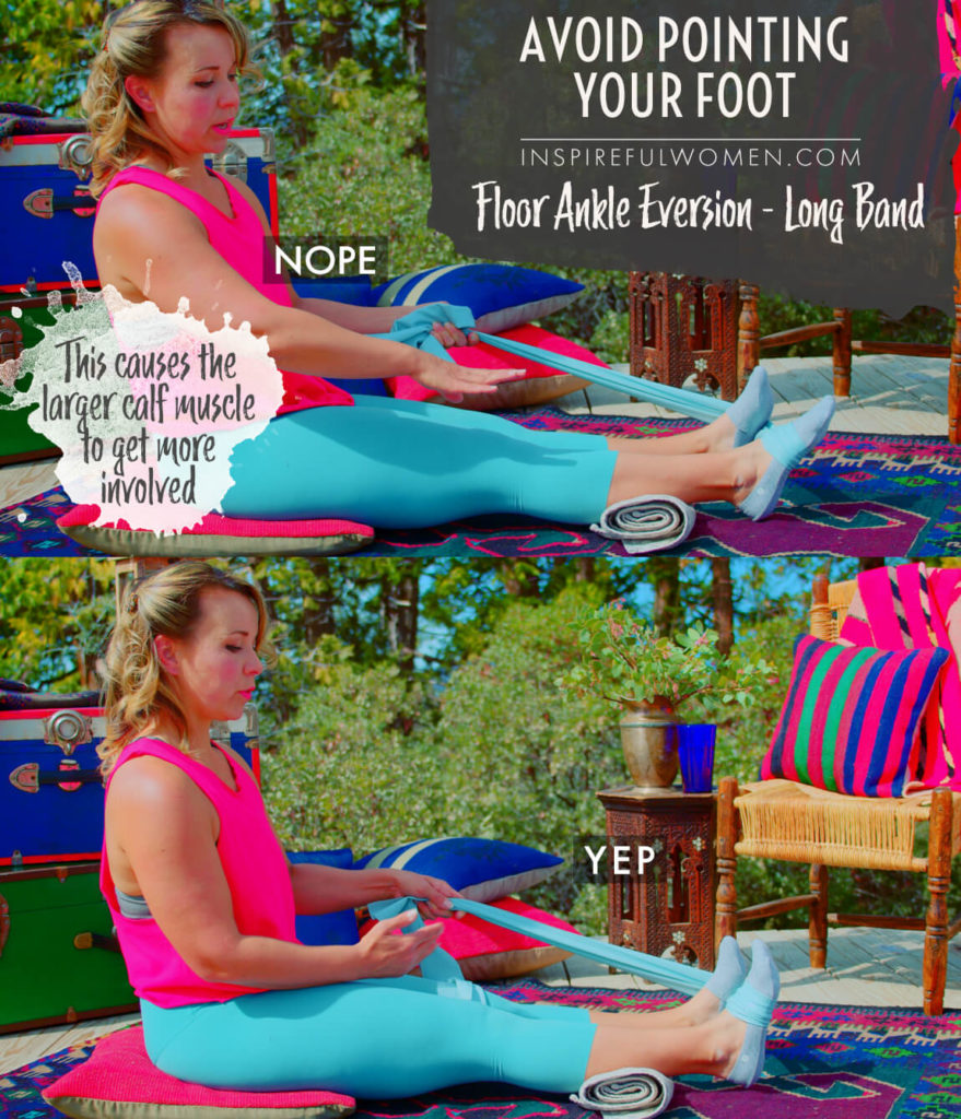 Floor Seated Ankle Eversion – Long Band - Inspireful Women