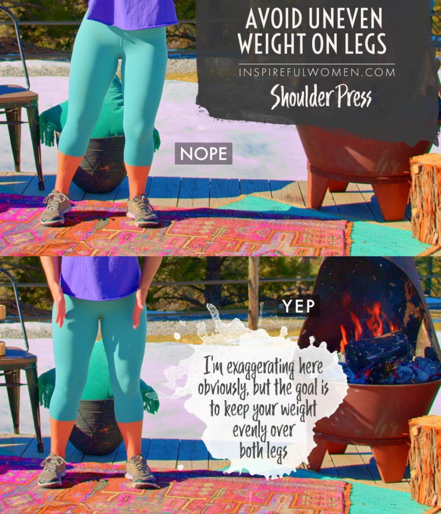 Standing Dumbbell Shoulder Press - Inspireful Women