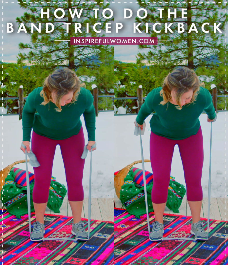 Band Triceps Kickback – Foot Anchored - Inspireful Women