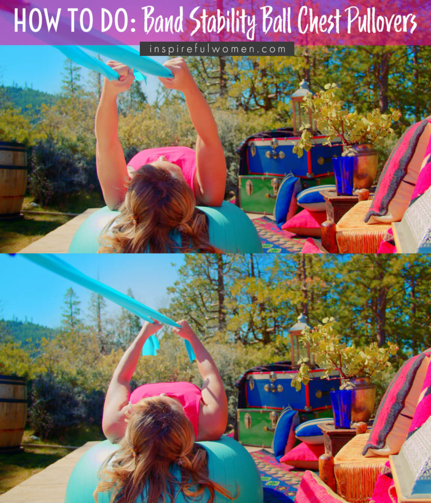 Band Chest Pullovers with Stability Ball - Inspireful Women