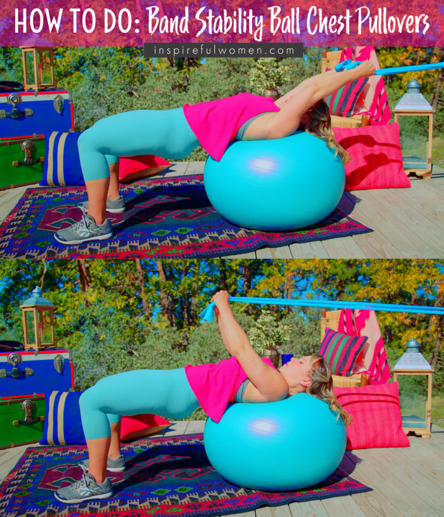 Band Chest Pullovers with Stability Ball - Inspireful Women