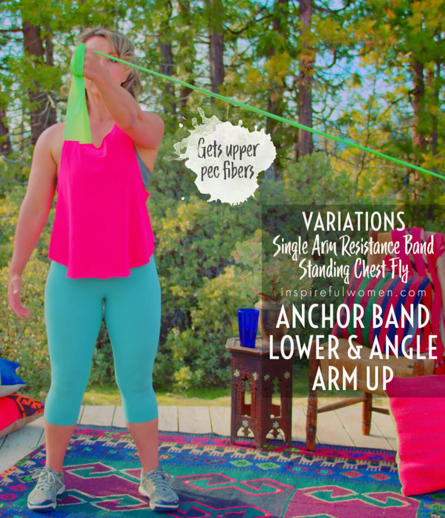 Single Arm Standing Band Chest Fly - Inspireful Women