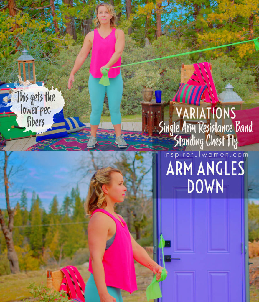 Single Arm Standing Band Chest Fly - Inspireful Women