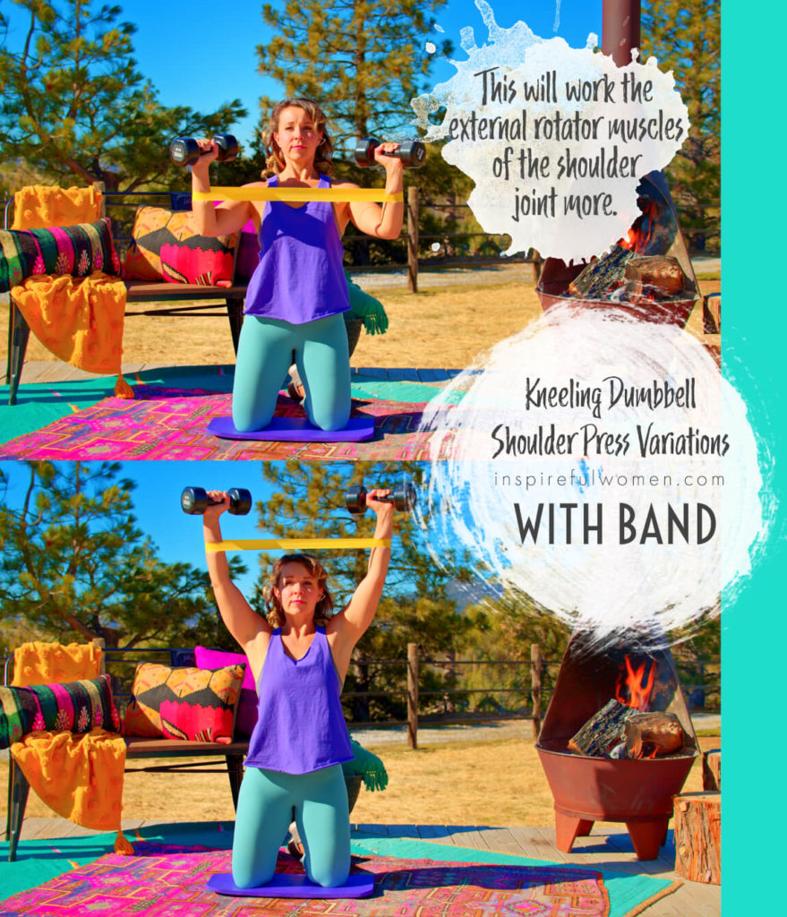 Kneeling Dumbbell Shoulder Press - Inspireful Women
