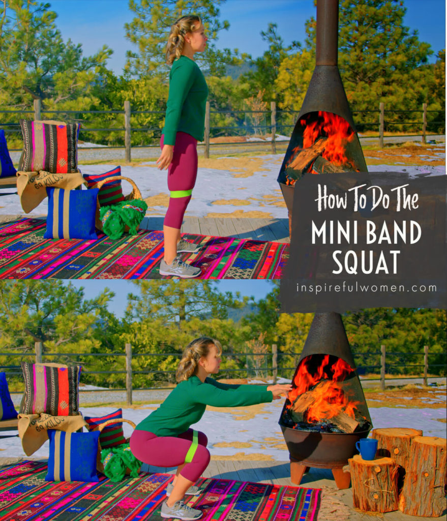 Bodyweight Mini Band Squat - Inspireful Women