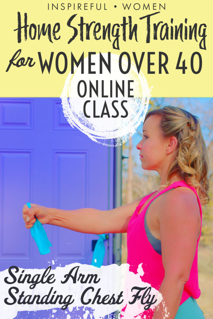 Single Arm Standing Band Chest Fly - Inspireful Women