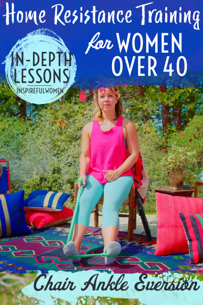 Chair-Seated Ankle Eversion – Long Band - Inspireful Women