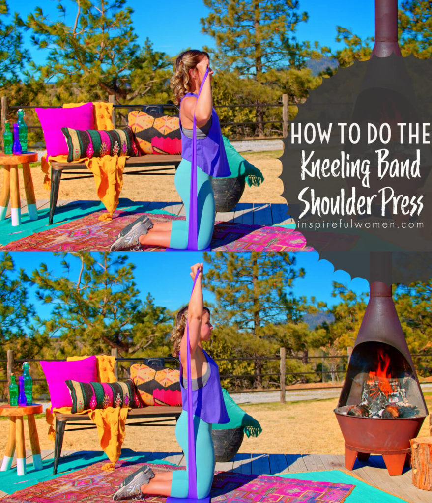 Kneeling Band Shoulder Press - Inspireful Women