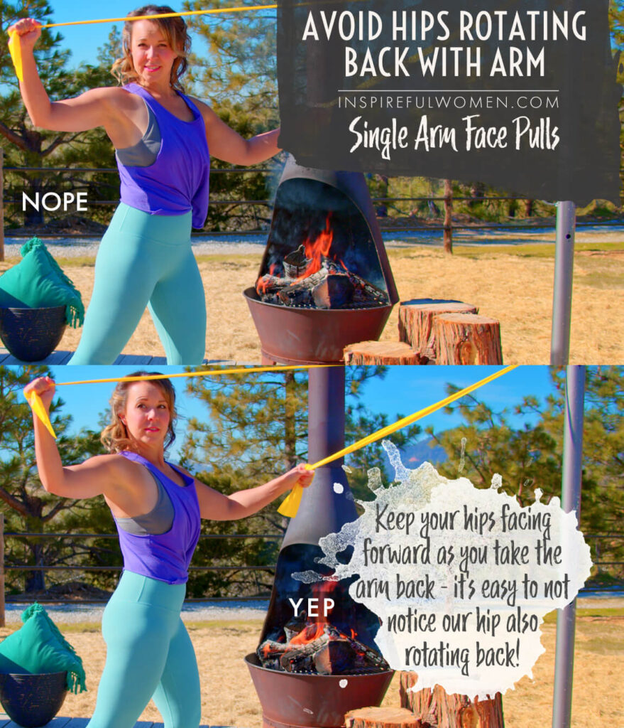 Single Arm Face Pulls + Thoracic Rotation - Inspireful Women