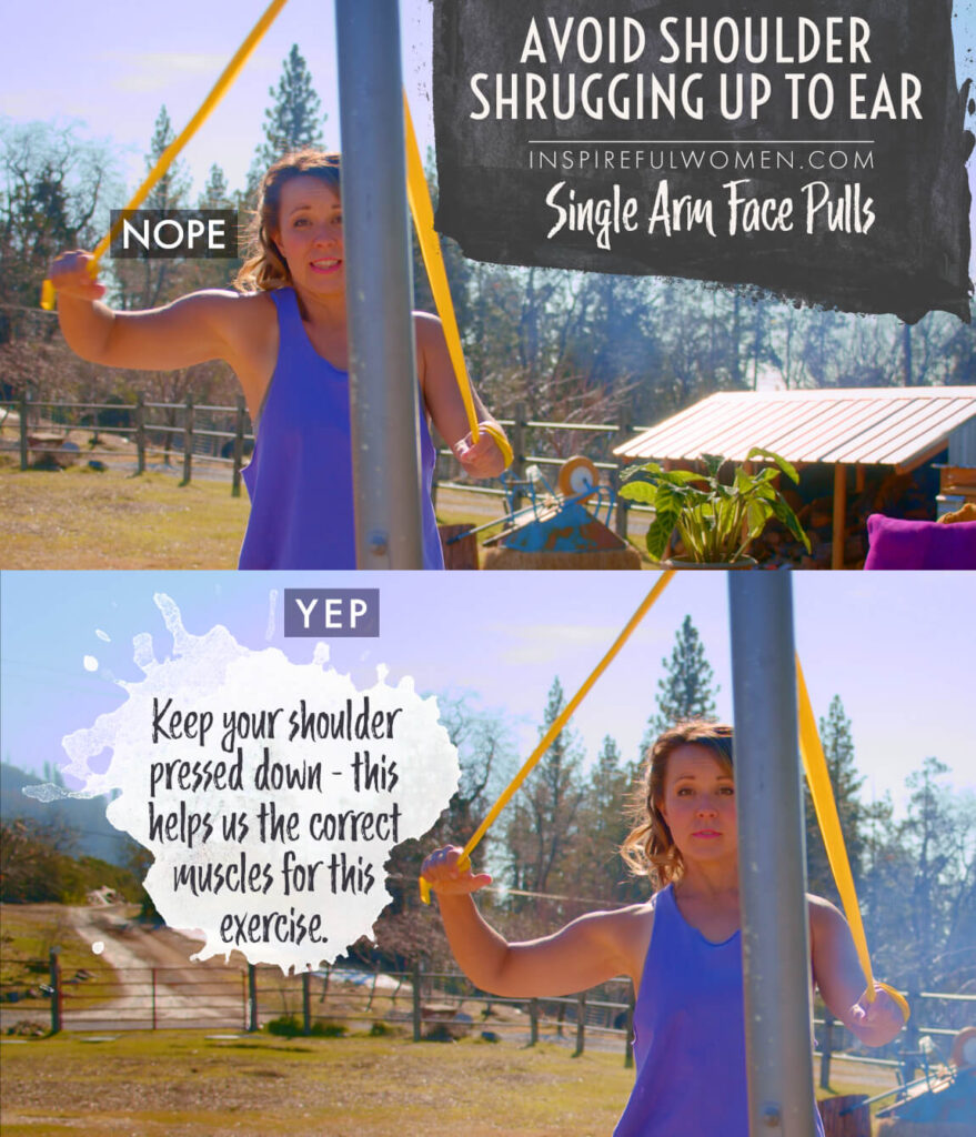 Single Arm Face Pulls + Thoracic Rotation - Inspireful Women