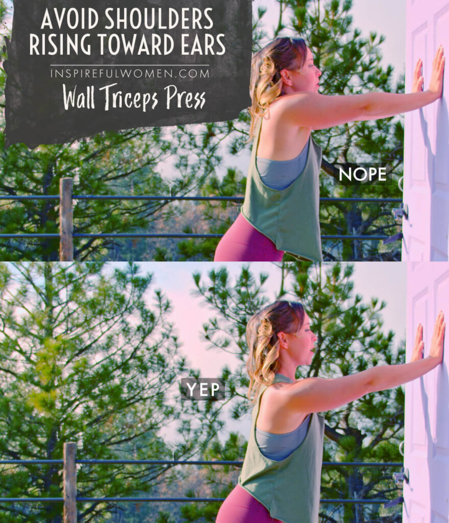 Bodyweight Wall Tricep Extension - Inspireful Women