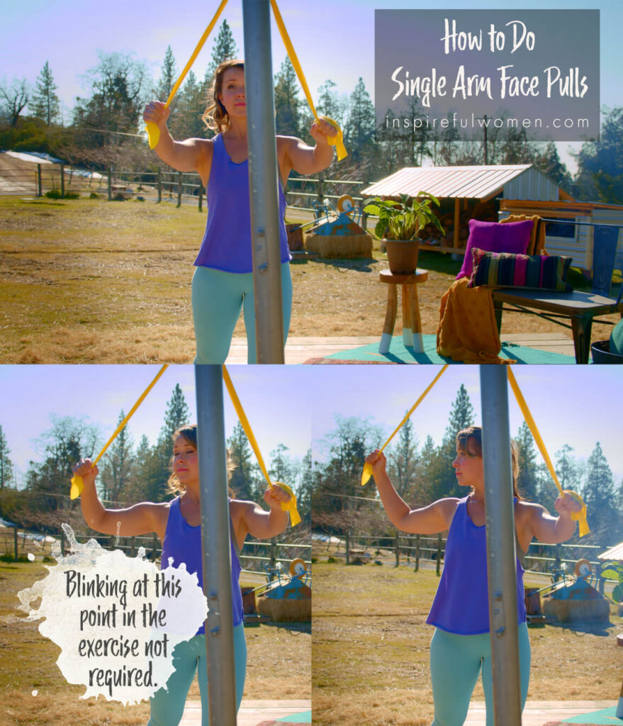 Single Arm Face Pulls + Thoracic Rotation - Inspireful Women