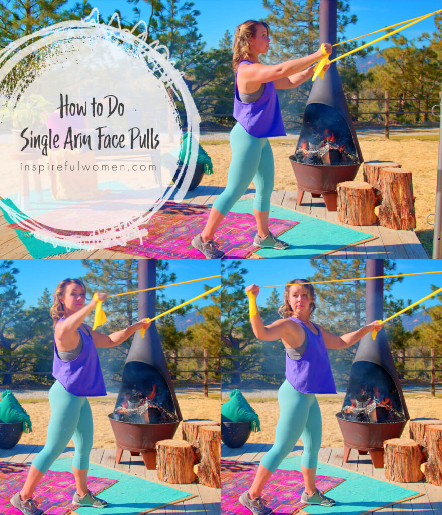 Single Arm Face Pulls + Thoracic Rotation - Inspireful Women