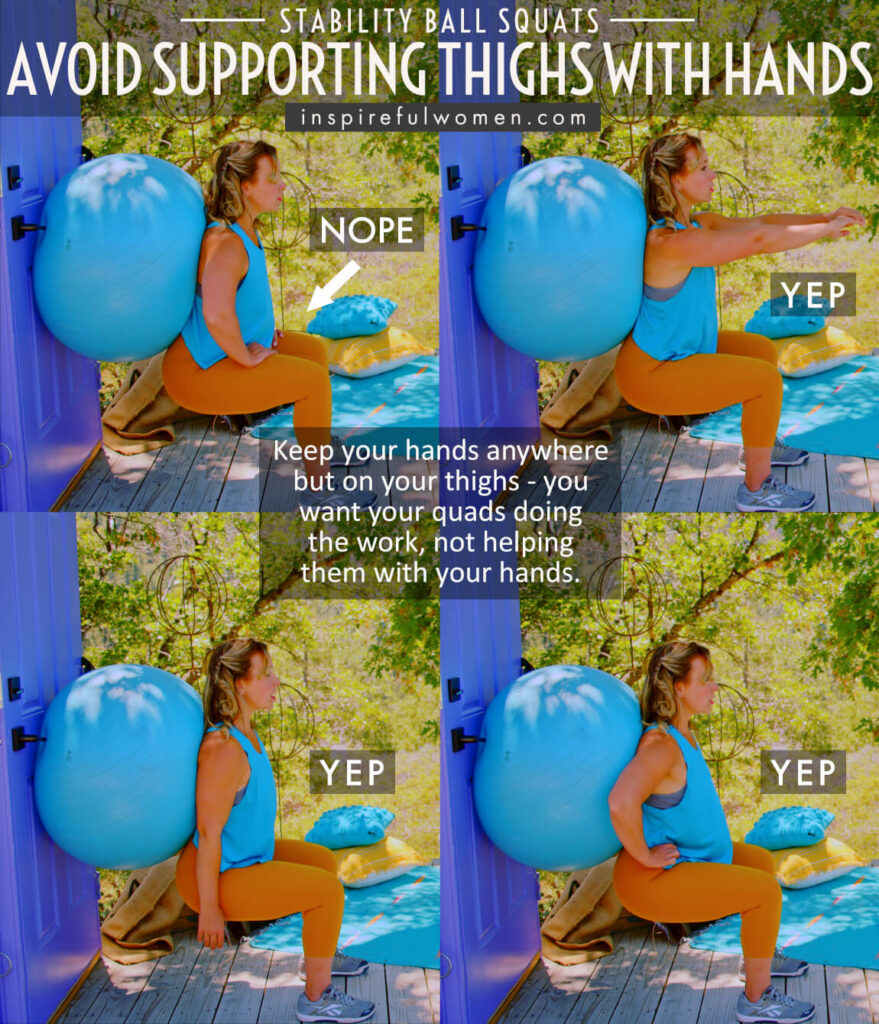Stability Ball Squat - Inspireful Women