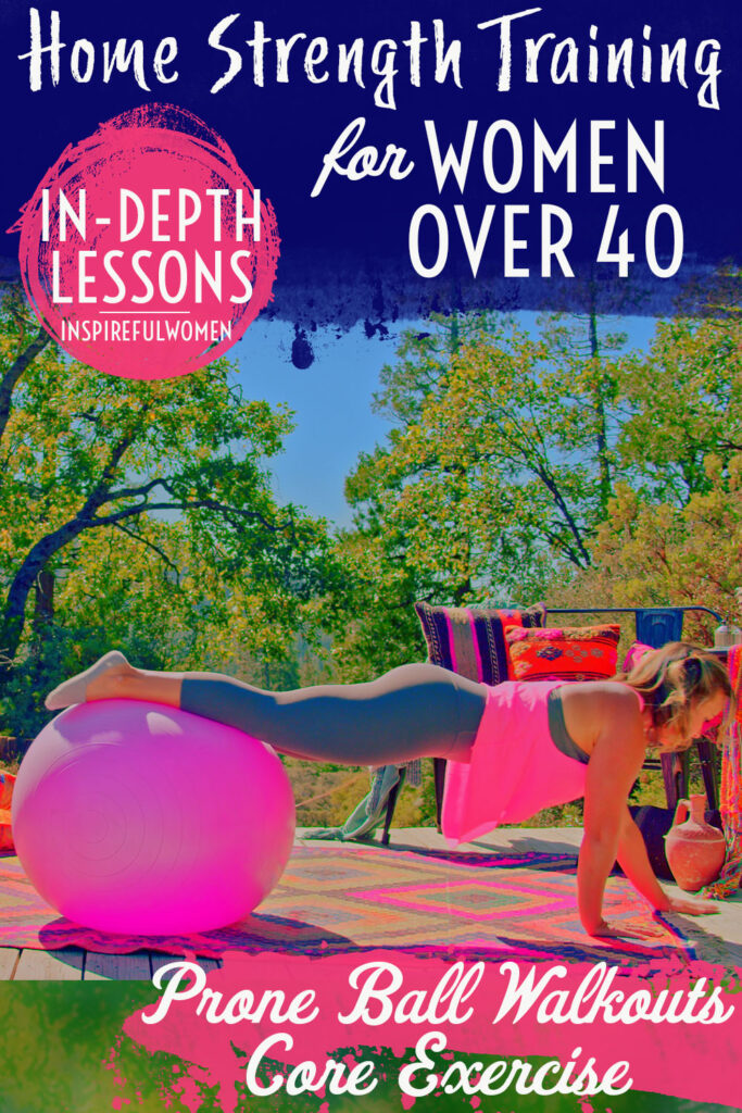 Prone Stability Ball Walkouts - Inspireful Women