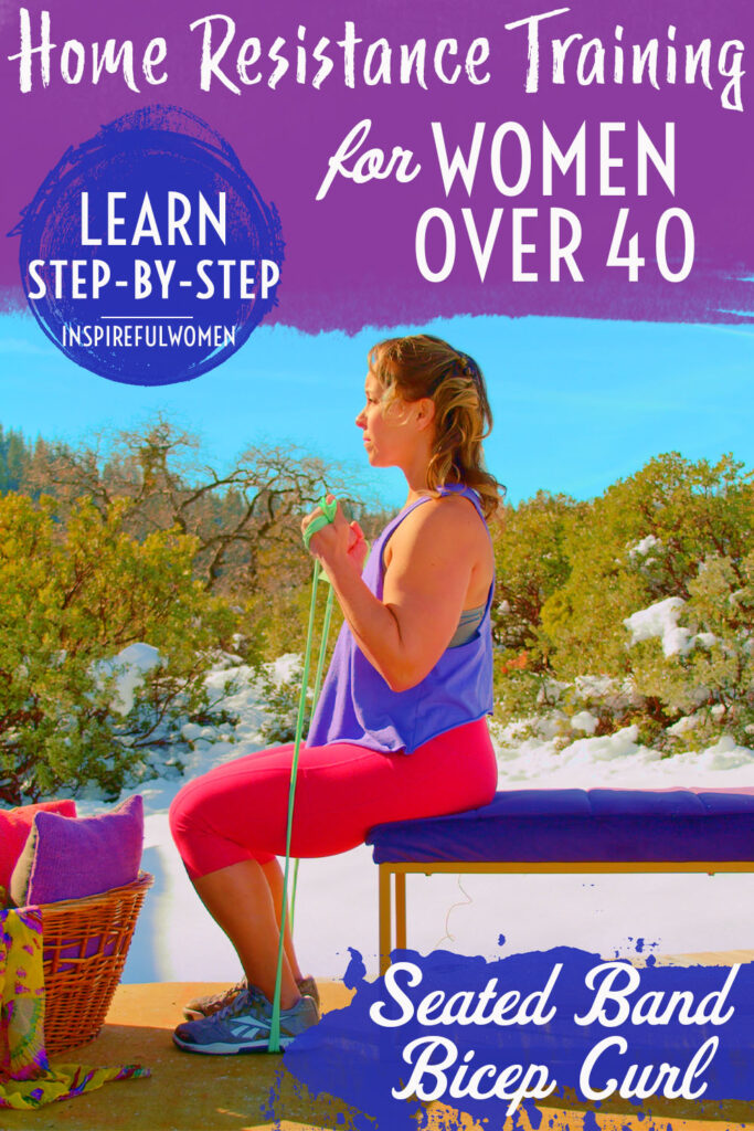 Seated Band Bicep Curl - Inspireful Women