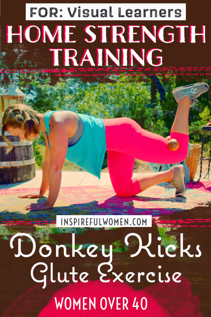 Dumbbell Donkey Kicks on Knees - Inspireful Women