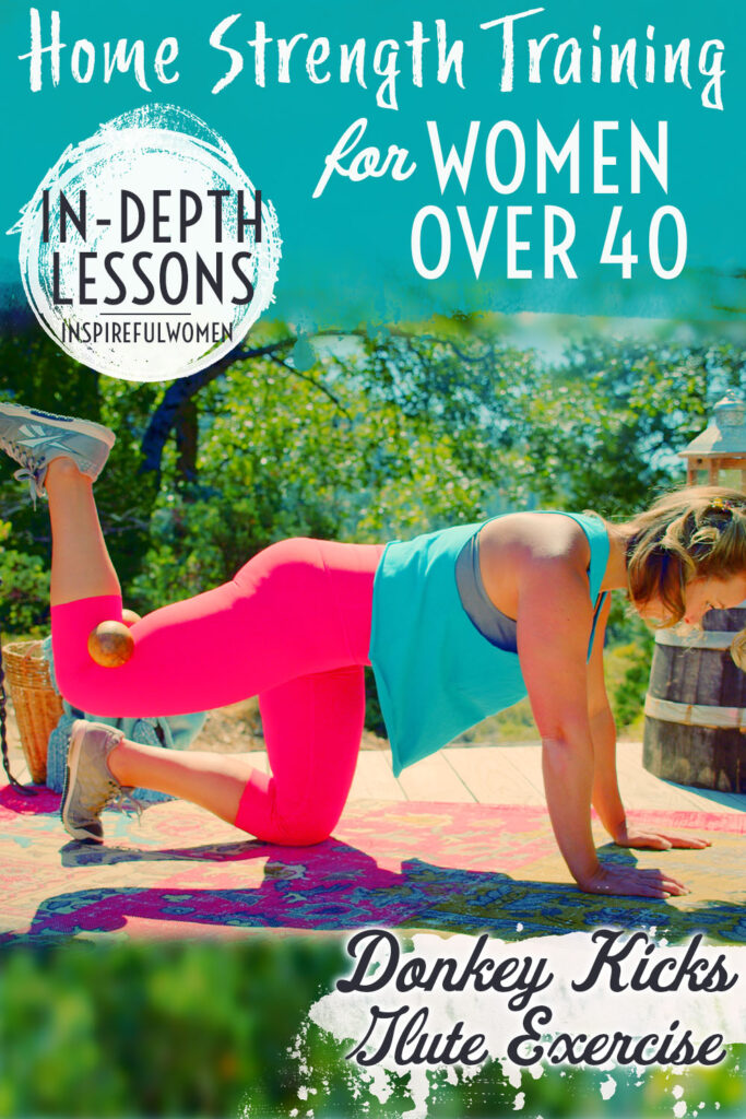 Dumbbell Donkey Kicks on Knees - Inspireful Women