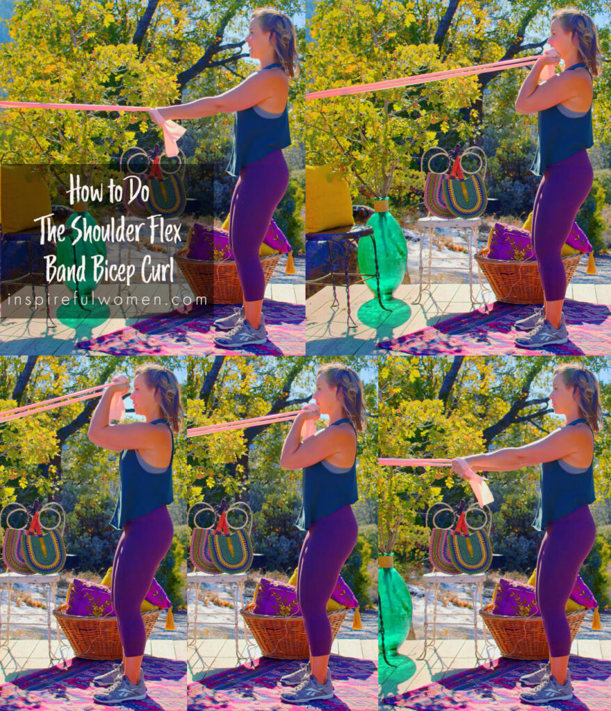 Elevated Band Bicep Curls - Inspireful Women