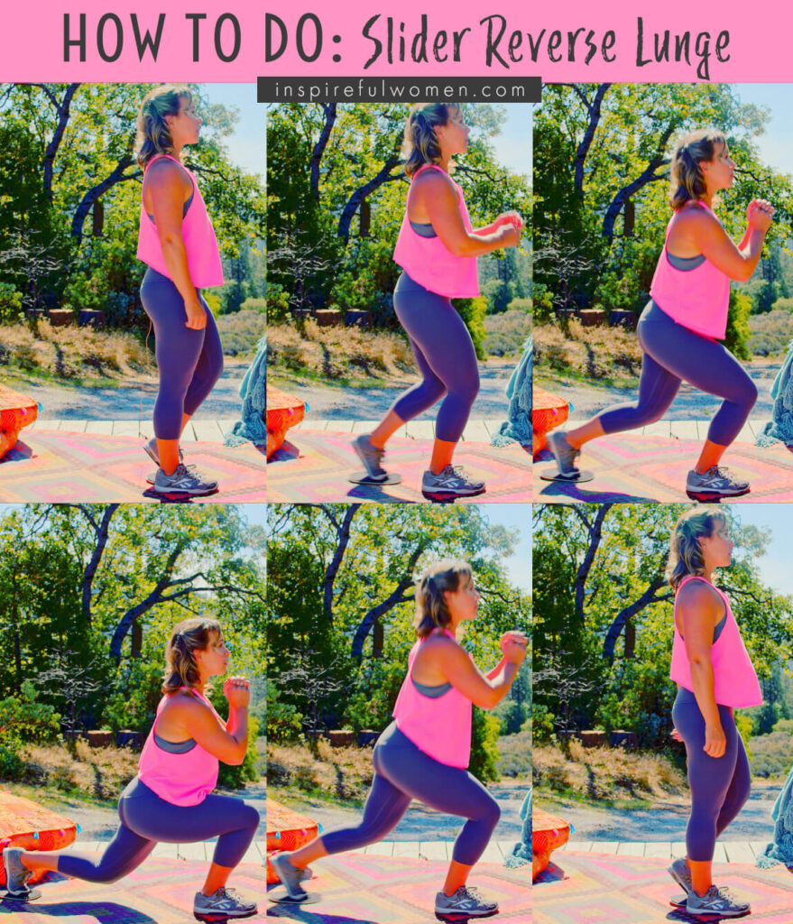 Reverse Lunge With Slider Inspireful Women
