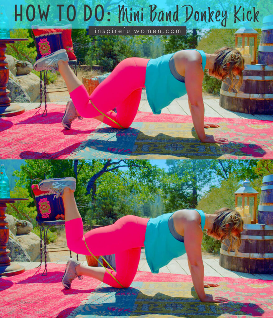 Donkey Kick w/ Mini Band Around Knees - Inspireful Women